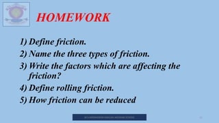 Std 8th Science Chapter 8 Friction.pptx