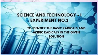 Std 9 acidic and basic radicals | PPTX