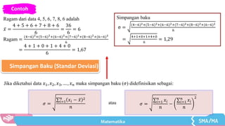 STD BAB 6 STATISTIKA kelas x kurikulum merdeka | PPTX