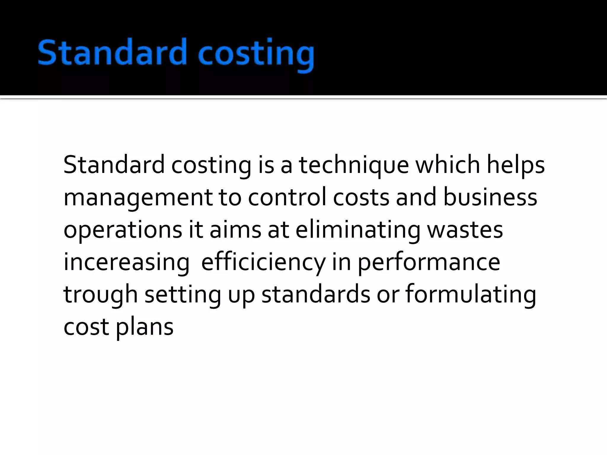 Standard costing problem | PPTX