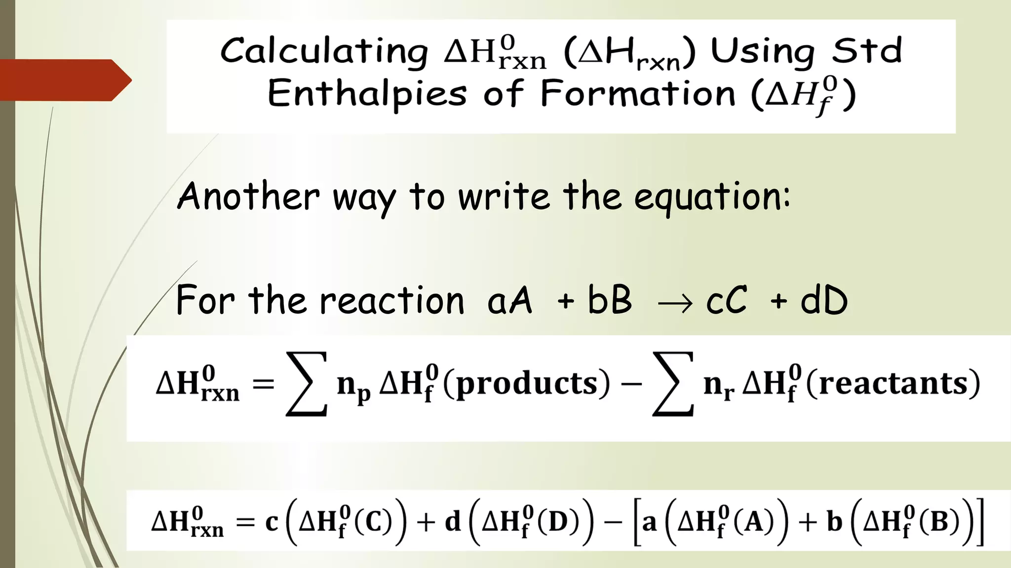 Standard Enthalpy Formation | PPT