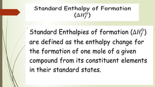 Standard Enthalpy Formation | PPT