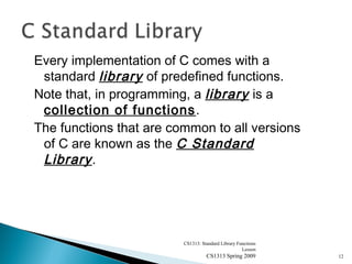 Stdlib functions lesson | PPT