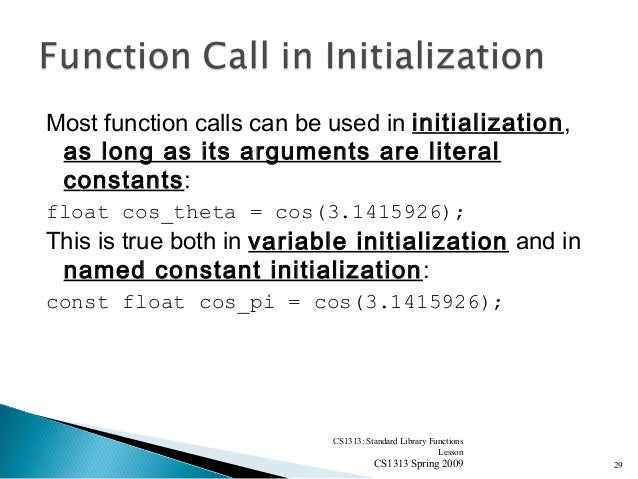 Stdlib functions lesson