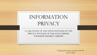 STDL Privacy Project Case Study Research Proposal | PPT