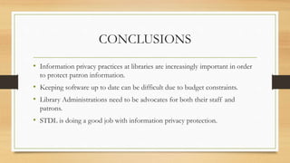 STDL Privacy Project Case Study Research Proposal | PPT
