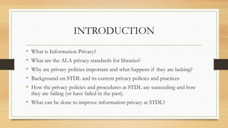 STDL Privacy Project Case Study Research Proposal | PPT