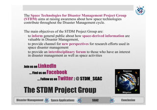 Space Technologies for Disaster Management | PPT