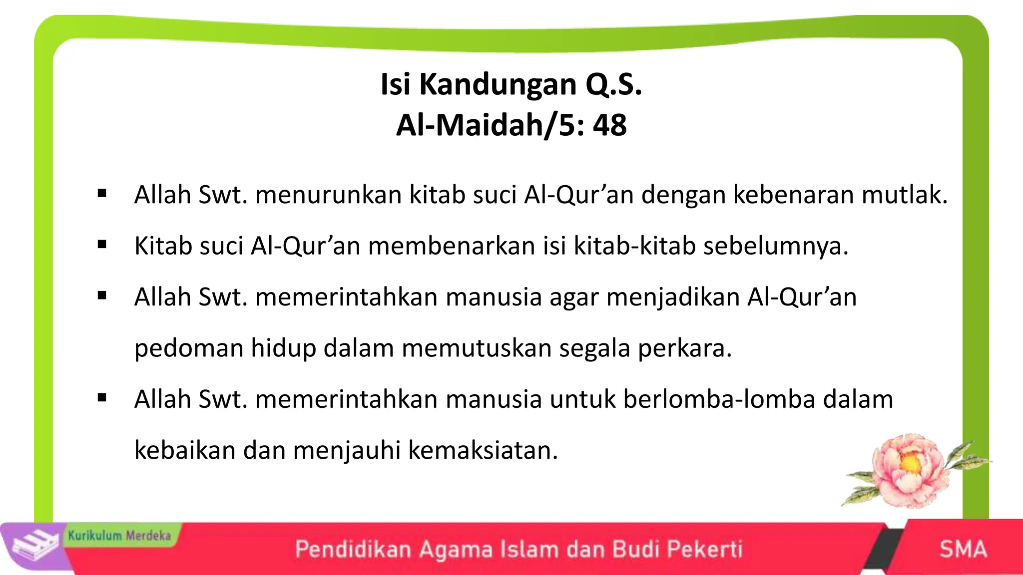 materi PAI kelas X Tentang Kompetisi dalam kebaikan dan Etos Kerja | PPTX