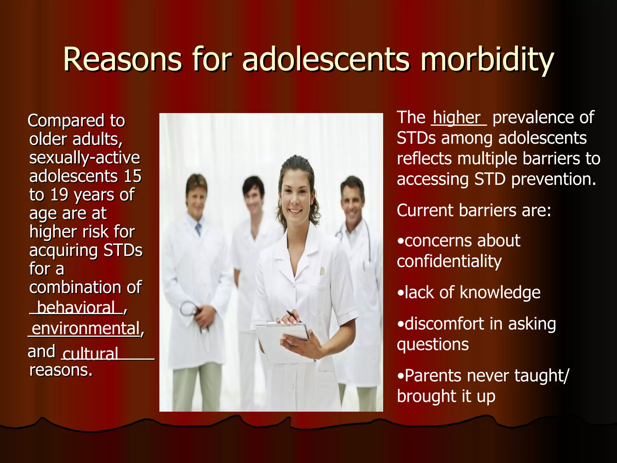 Sex, STDs and Adolescents | PPT