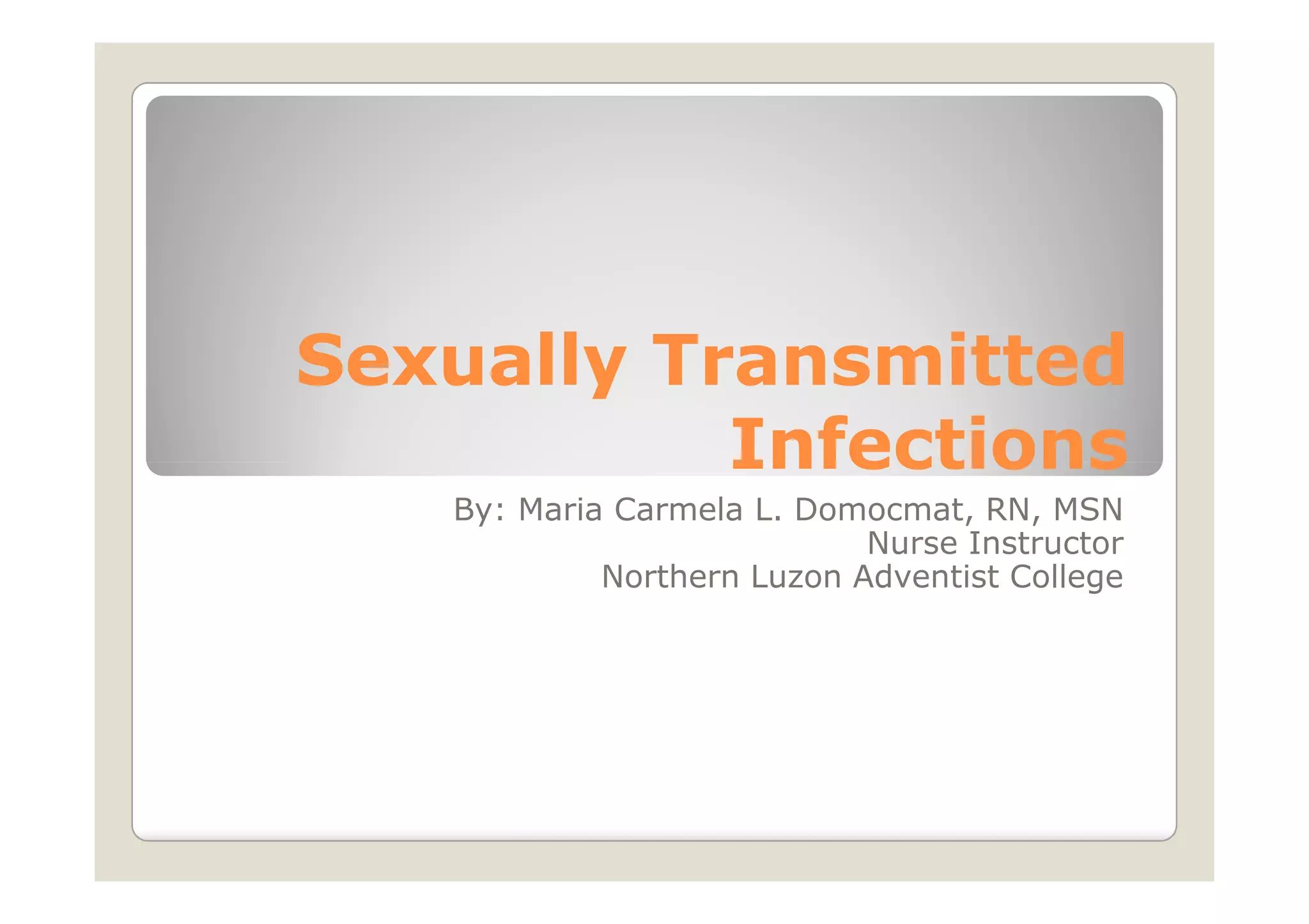 Sexually transmitted infections: Prevention | PDF
