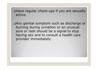 Sexually transmitted infections: Prevention | PDF