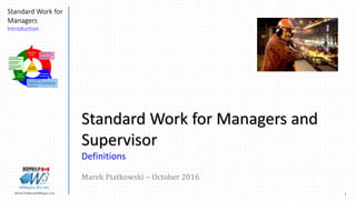 Stdw for managers and supervisors october 2016 | PPT