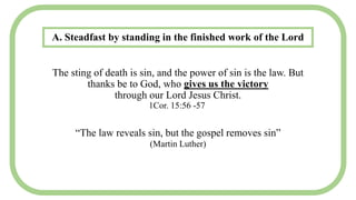 STEADFASTNESS the way towards becoming Christ like | PPT