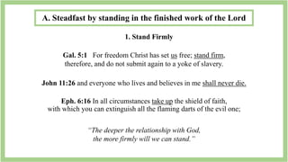 STEADFASTNESS the way towards becoming Christ like | PPTX