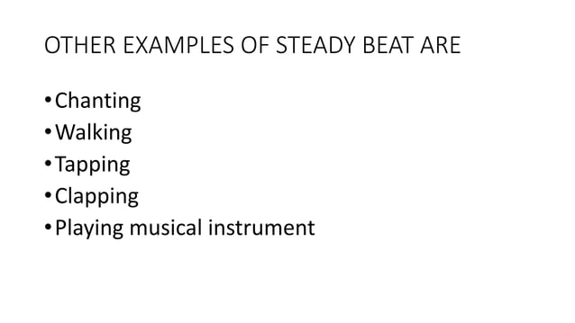Steady beats | PPTX