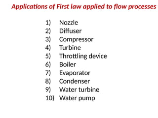 steady flow process of first law of thermodynamics.pptx | Chemistry ...
