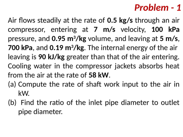 steady flow process of first law of thermodynamics.pptx | Chemistry ...