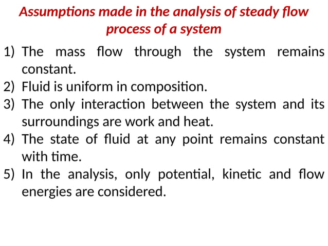 steady flow process of first law of thermodynamics.pptx | Chemistry ...