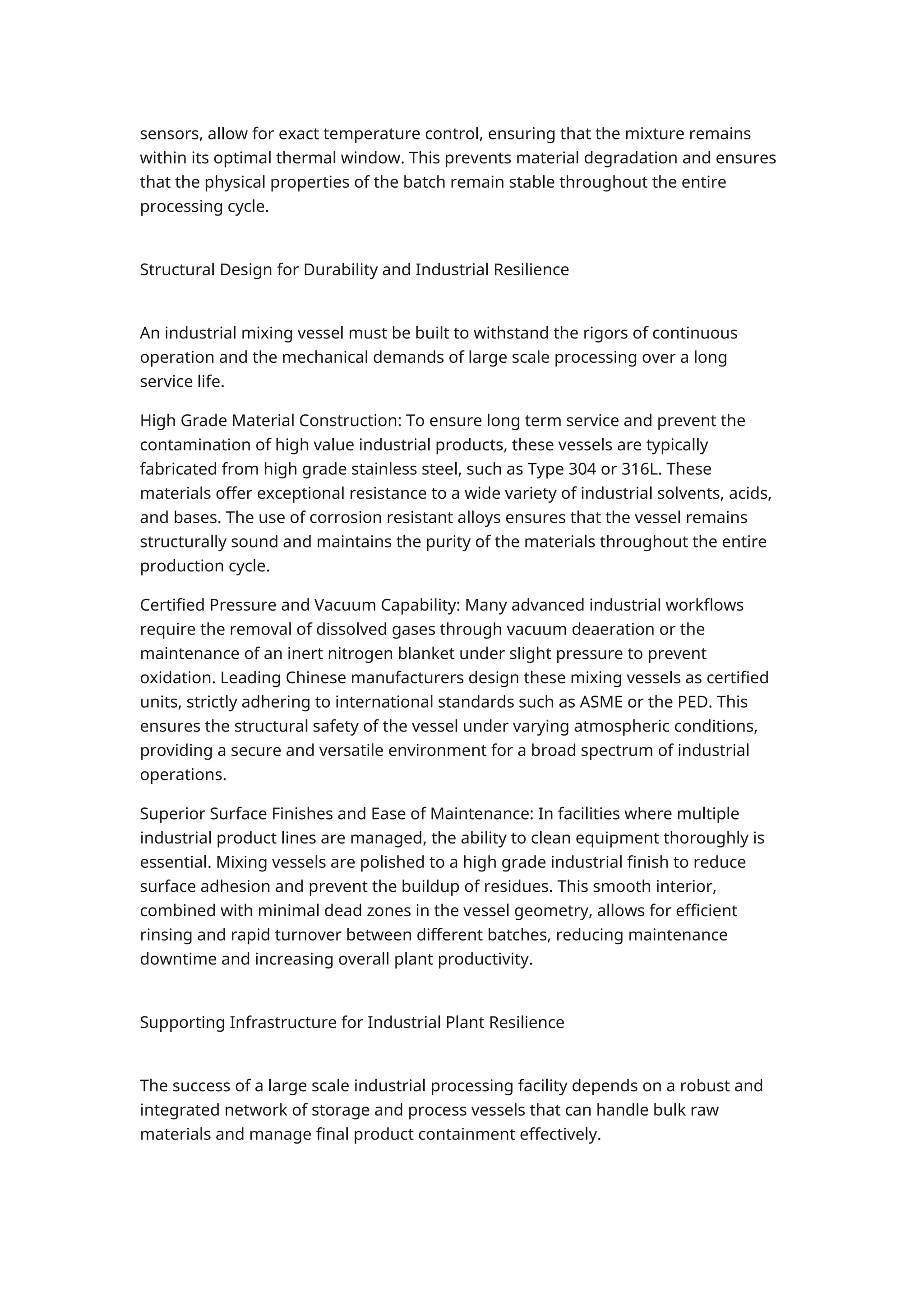 Steady Precision China Mixing Vessels Delivering Stable Mixing Control ...