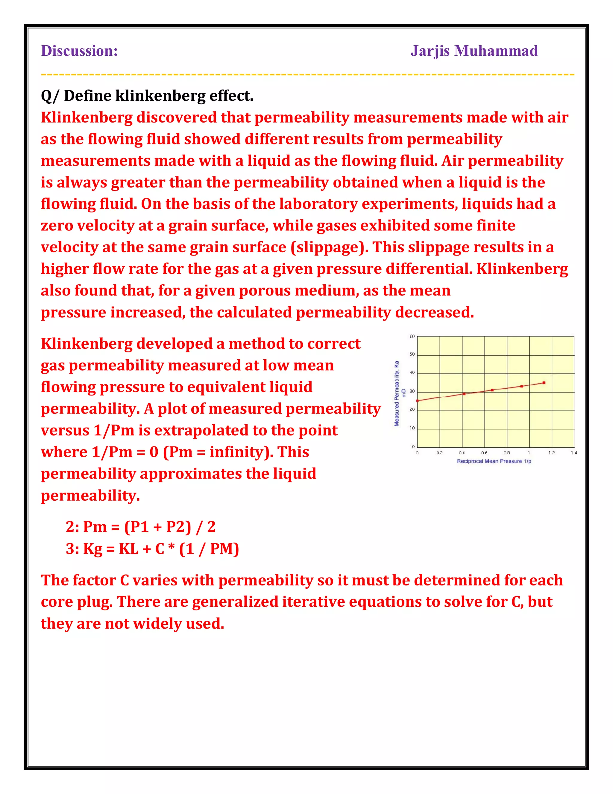 Steady state flow permability exp. by jarjis | PDF