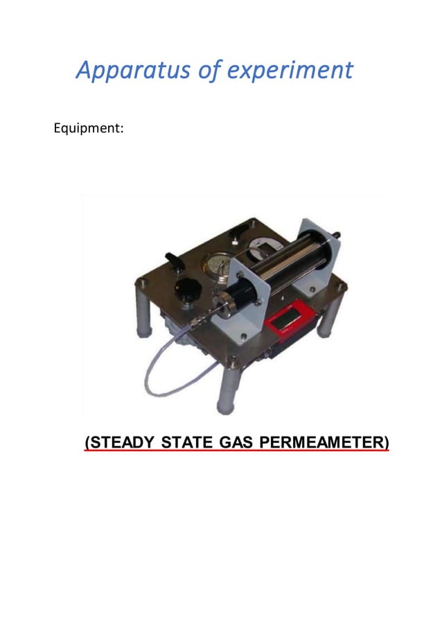 Steady state gas permeameter | DOCX