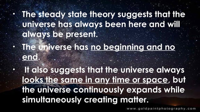 Steady_State_Theory.pptx theory about the universe | PPTX | Physics | Science