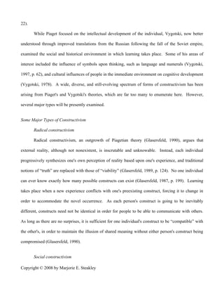 Advantages, Disadvantages, and Applications of Constructivism | DOC