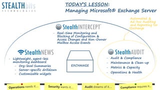 STEALTHbits Solutions for Exchange | PPTX