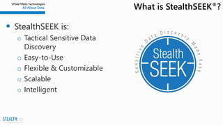 STEALTHbits Sensitive Data Discovery Solutions | PPT