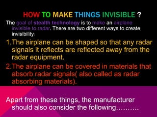 stealth technology | PPTX