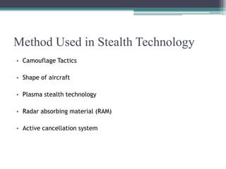 Stealth technology | PPTX
