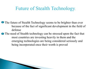 Stealth technology | PPTX