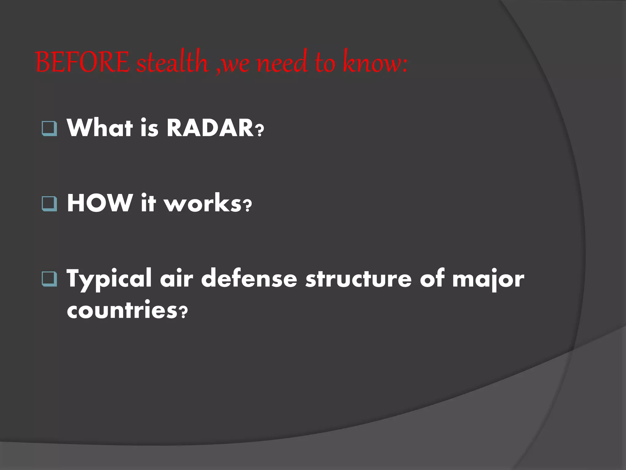 Stealth technology | PPTX | Physics | Science