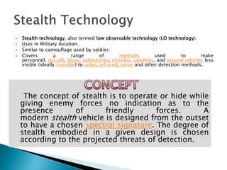 Stealth Technology Details and Market Report | PPTX