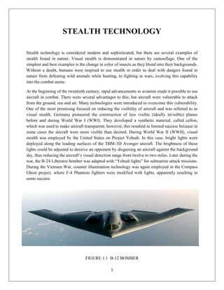 Report on Stealth technology | PDF | Radio Control | Hobbies & Interests