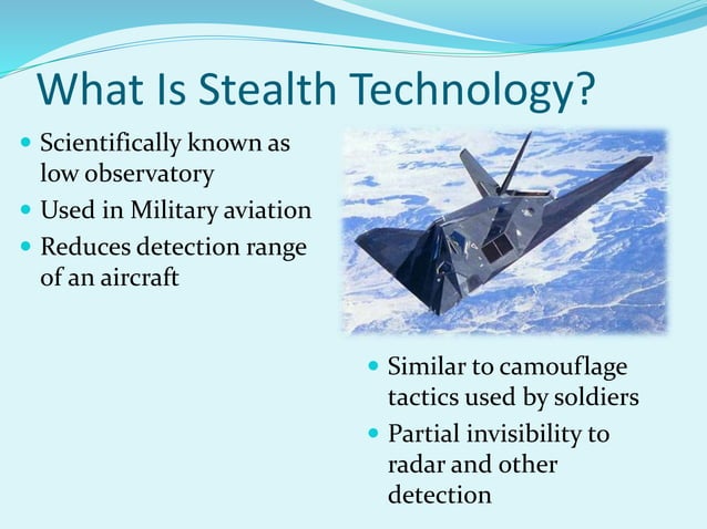 Stealth technology in aircrafts | PPTX