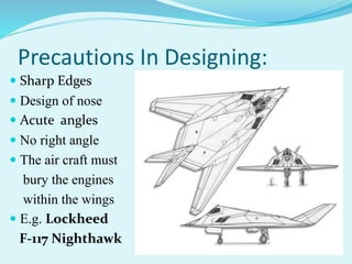 Stealth technology in aircrafts | PPTX