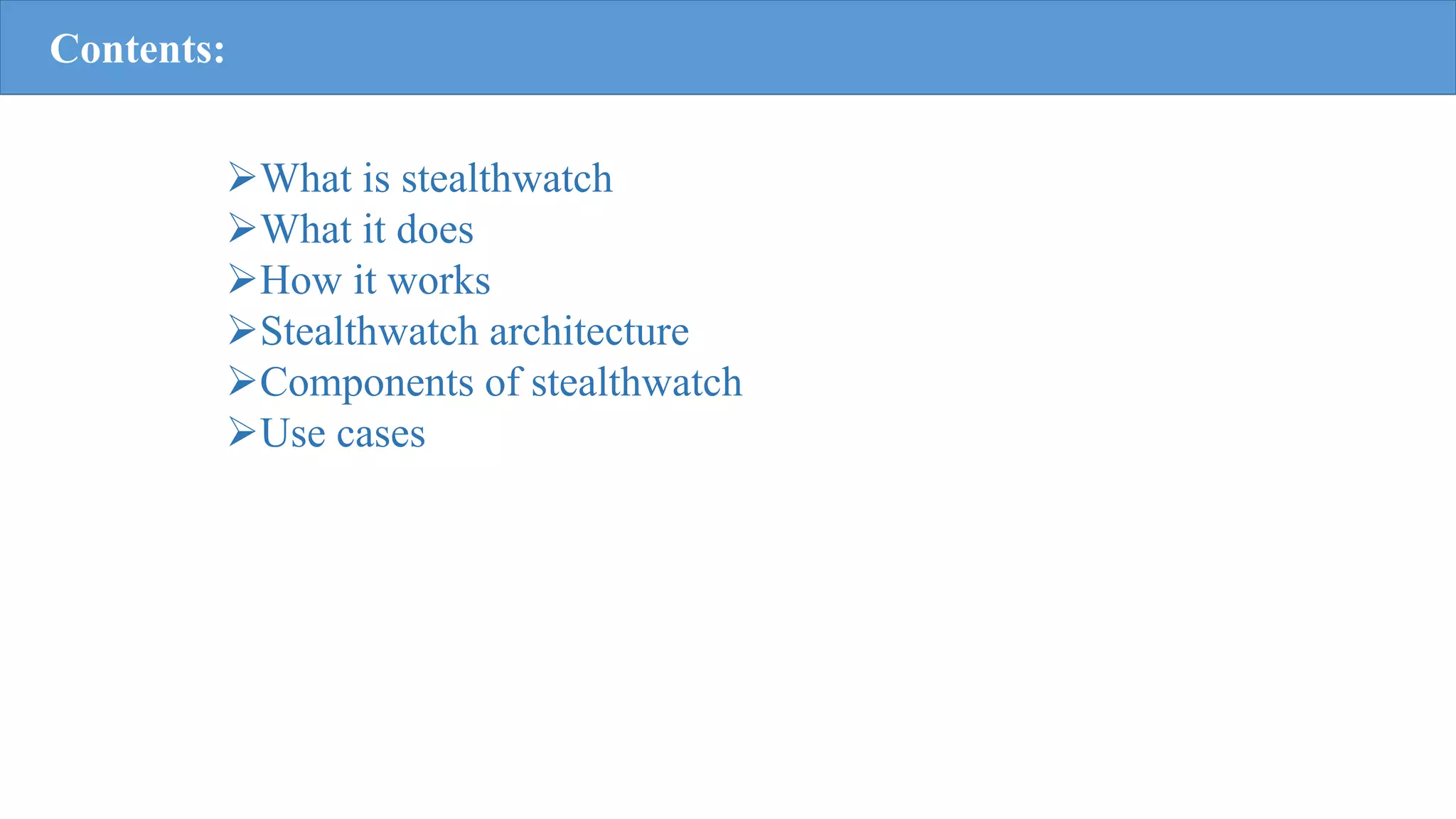 Cisco Stealtwatch | PPTX