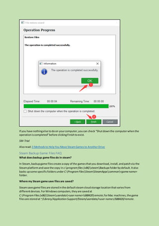 Steam backup-game-files | DOCX | Operating Systems | Computer Software and Applications