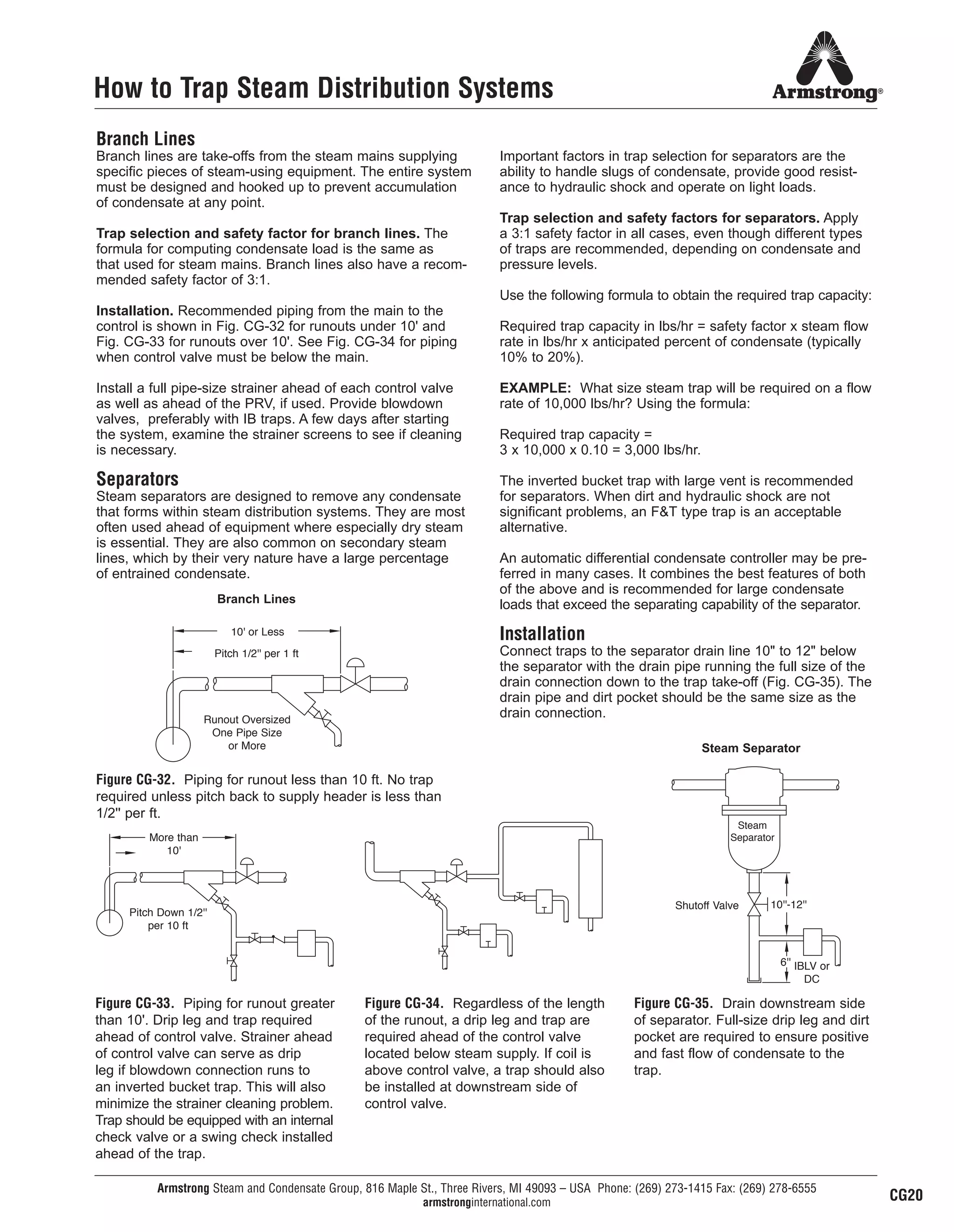 Steam Conservation Guidelines for Condensate Drainage | PDF