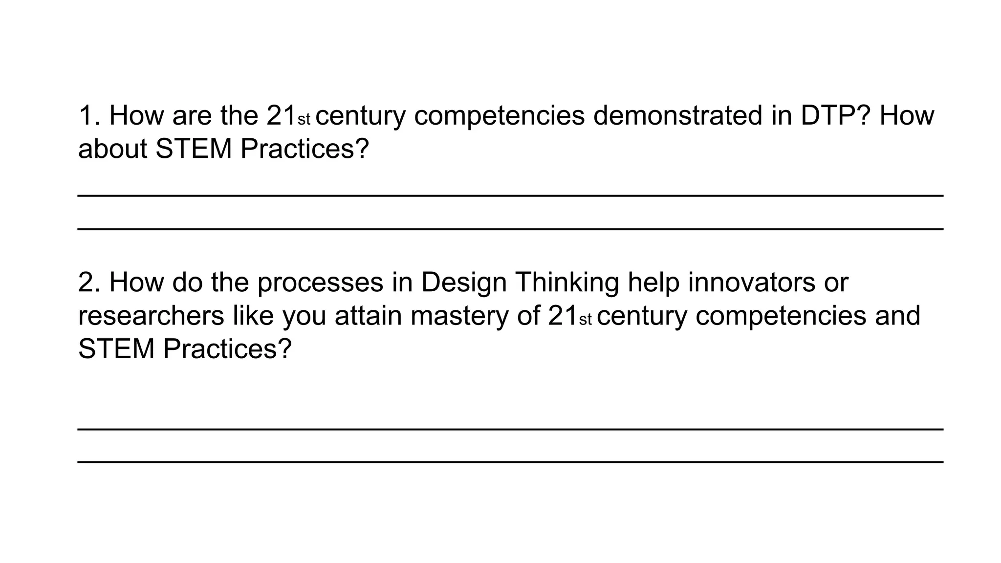 STEAM-DTP FOR cAPSTONE rESEARCH PROJECT SUBJECT | PDF