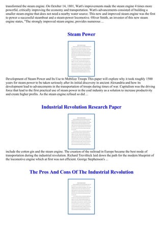 Steam-Engine-Essay | PDF | Rail Travel | Travel Type