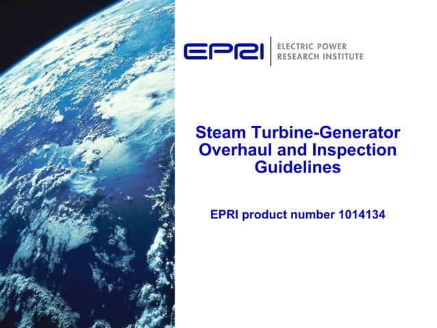 steam-turbine-generator-overhaul-and-inspection-epri.pdf | Power and Energy Industry | Industries