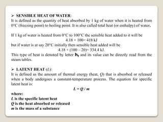 Steam and its properties and steam table | PPTX