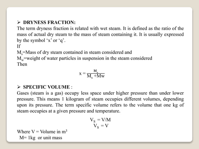 Steam and its properties and steam table | PPTX | Chemistry | Science