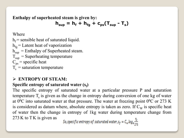 Steam and its properties and steam table | PPTX | Chemistry | Science