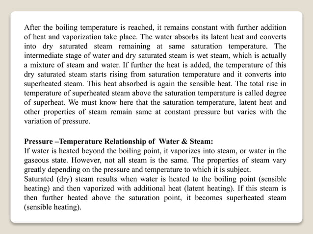 Steam and its properties and steam table | PPTX | Chemistry | Science