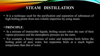 STEAM and MOLECULAR DISTILLATION.pptx ... | PPTX