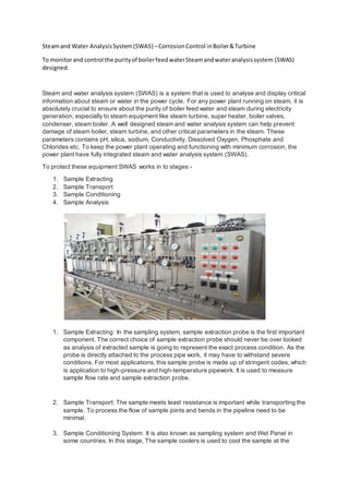 Steam and water analysis system 1 | DOCX